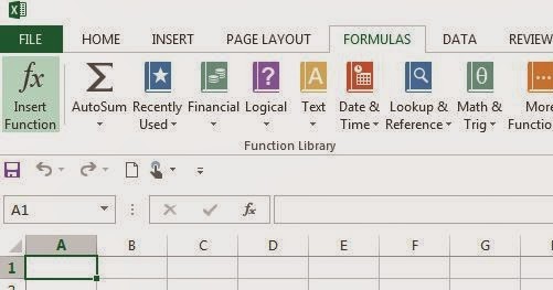 Fungsi Tab Formula Microsoft Excel 2013