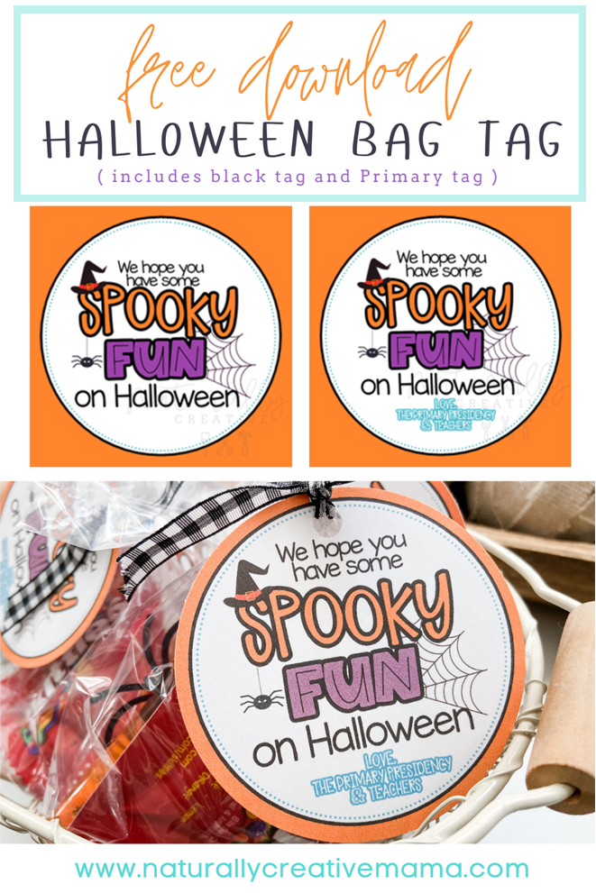 Spooky Halloween Bag Tag - Free Download - Naturally Creative Mama