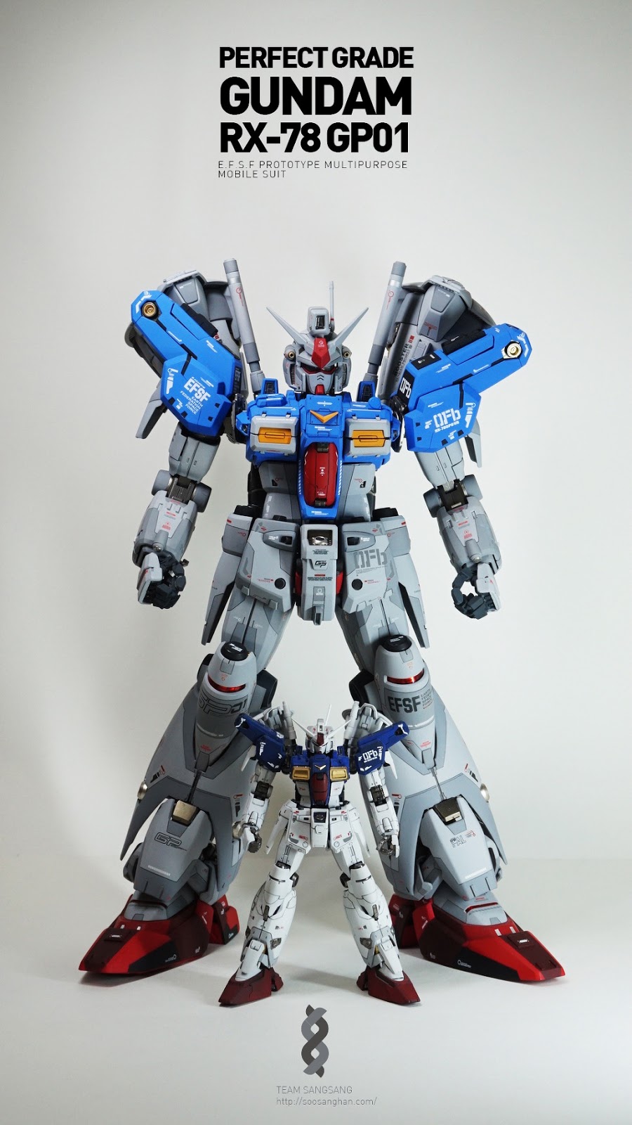GUNDAM GUY: PG 1/60 RX-78/fb Gundam GP01 + Custom Mechanical Chain Base ...