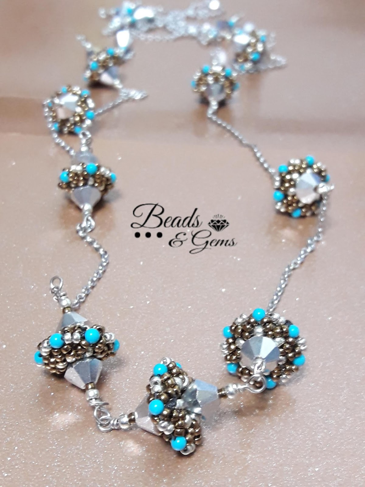 BEADS and GEMS : Κολιε απο χειροποιητες χαντρες - Neclace with handmade ...