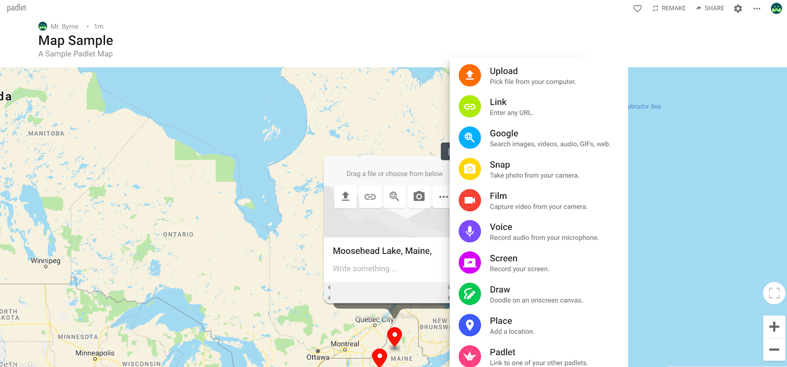 Collaboratively Create Maps on Padlet - Free Technology For Teachers