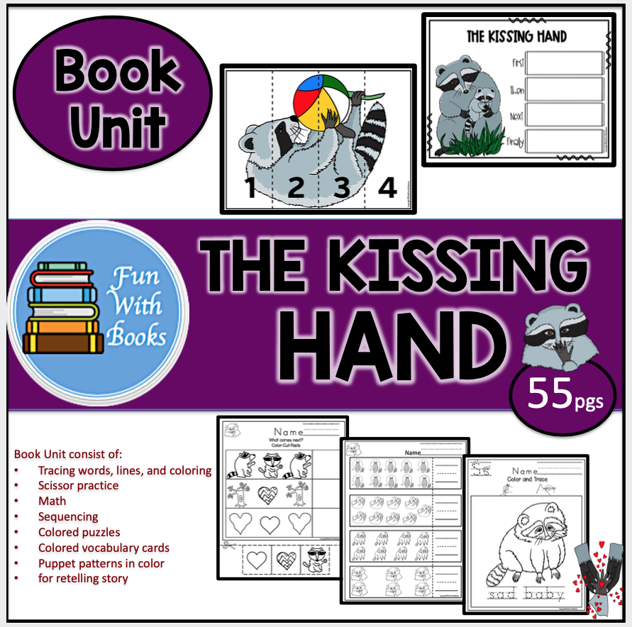 THE KISSING HAND BOOK UNIT ~ Book Units by Lynn