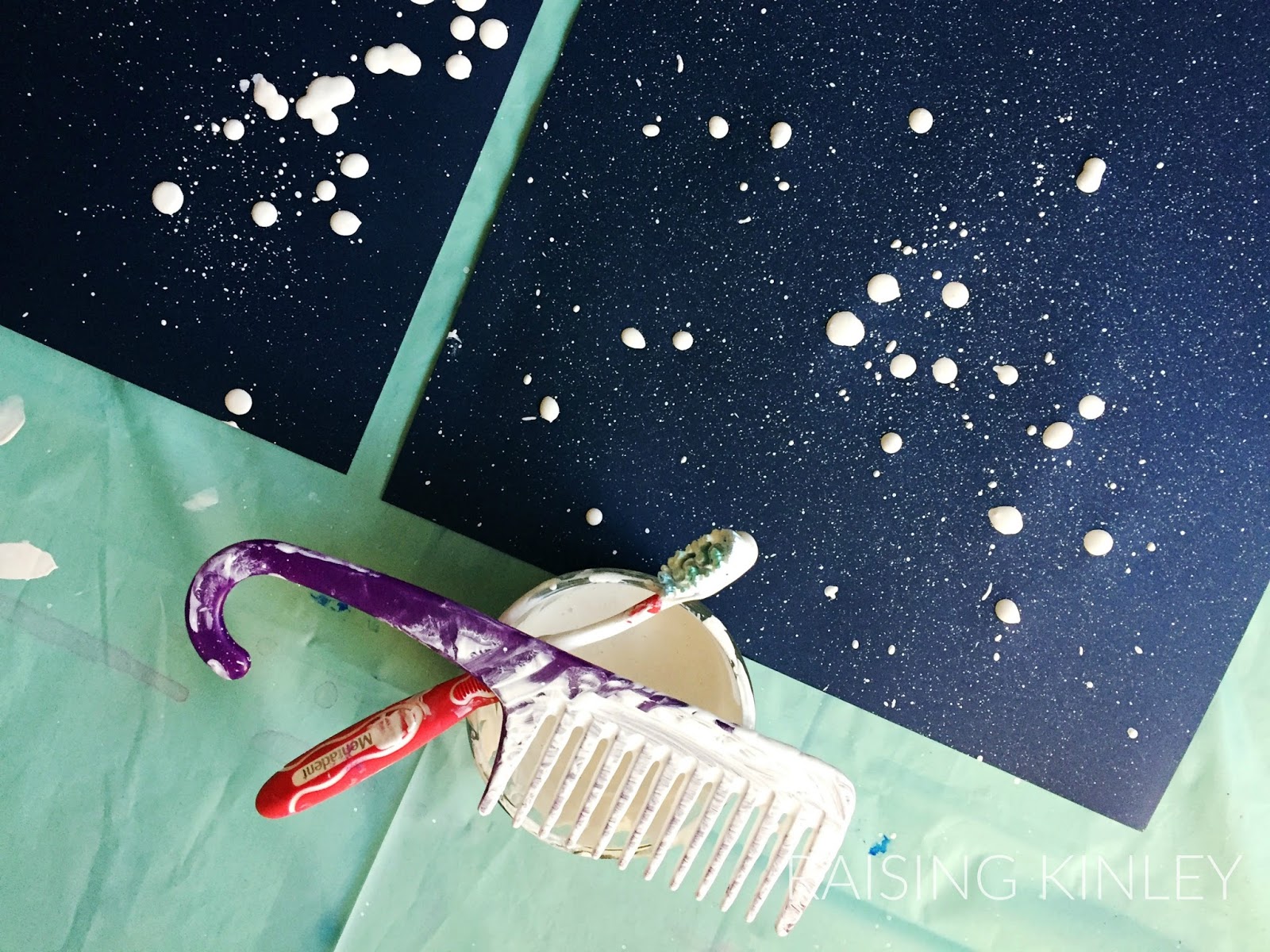 SPLATTER PAINT STARRY SKY | Raising Kinley