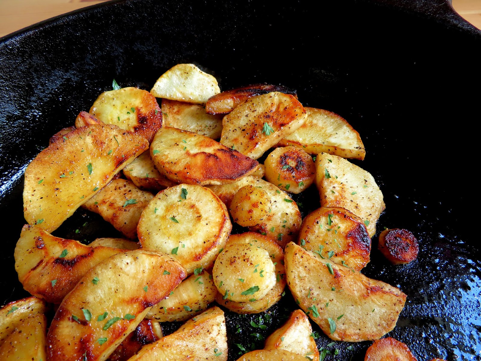 Butter Fried Parsnips