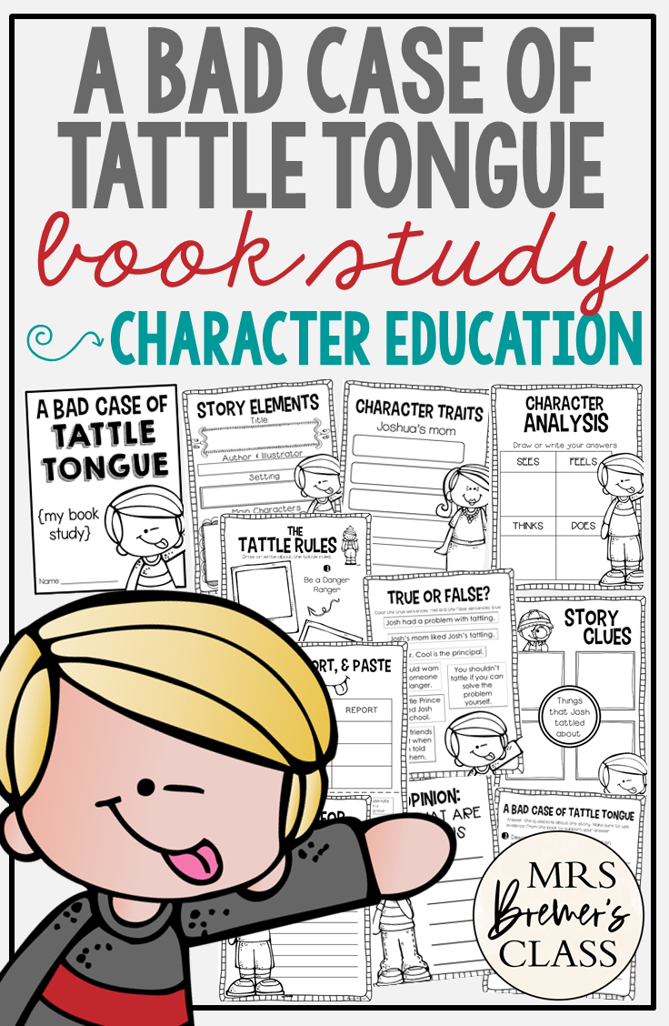 A Bad Case of Tattle Tongue | Book Study & Tattle Rules Poster | Mrs ...