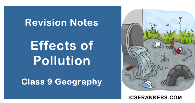 Revision Notes for Effects of Pollution Class 9 Geography ICSE