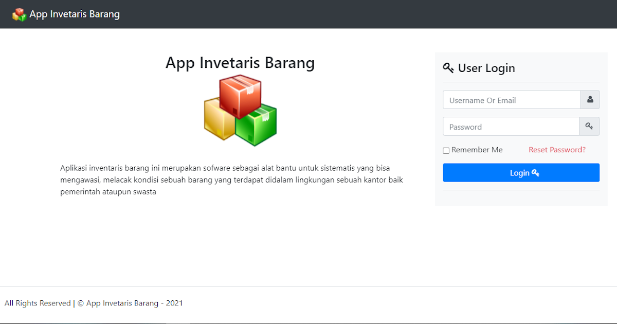 APLIKASI PENCATATAN INVENTARIS BARANG BERBASIS WEB