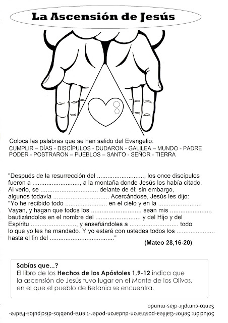 El Rincón de las Melli: ACTIVIDAD: La Ascensión de Jesús