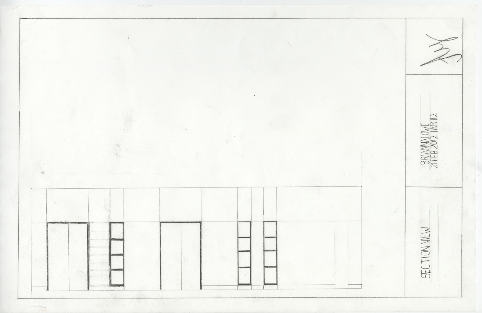 IARC: Floor, Section, & Elevation of Studio