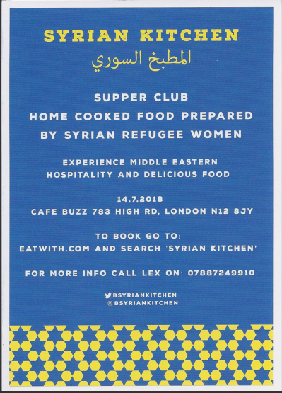 Mr Mustard (mrmustard@zoho.com): Syrian Kitchen - Saturday 14th July ...