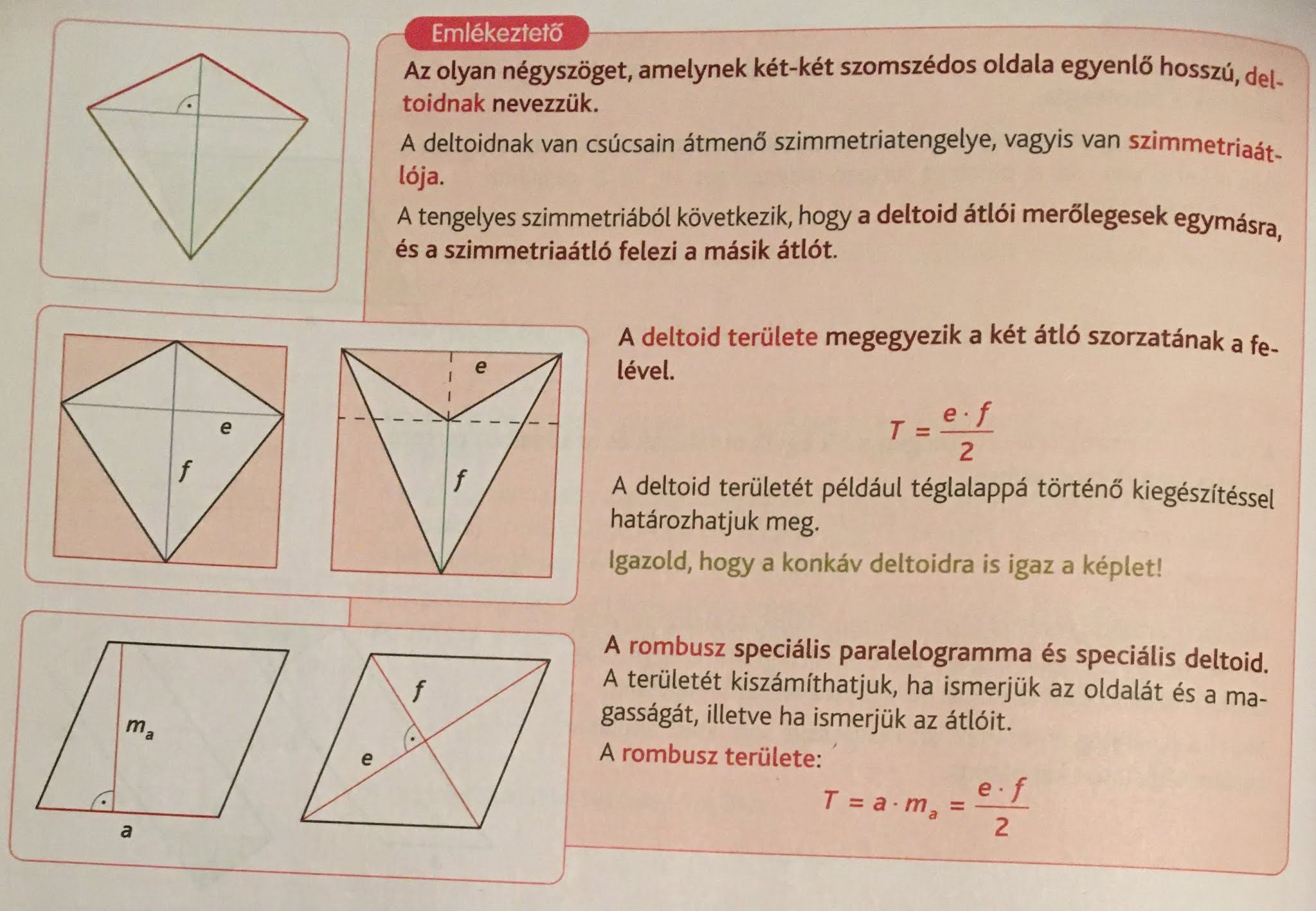 7.b blog : Antica: Matematika Edit nénivel Deltoidok területe 04.14