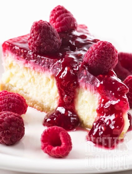 quick and easy cheesecake with raspberry coulis Recipe