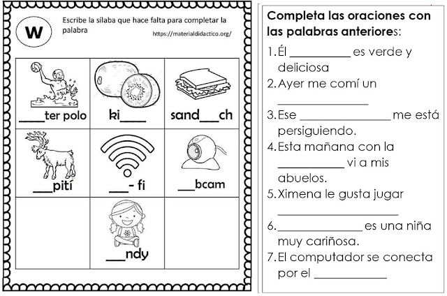 GRADOS PRIMEROS: ESPAÑOL SEMANA 31
