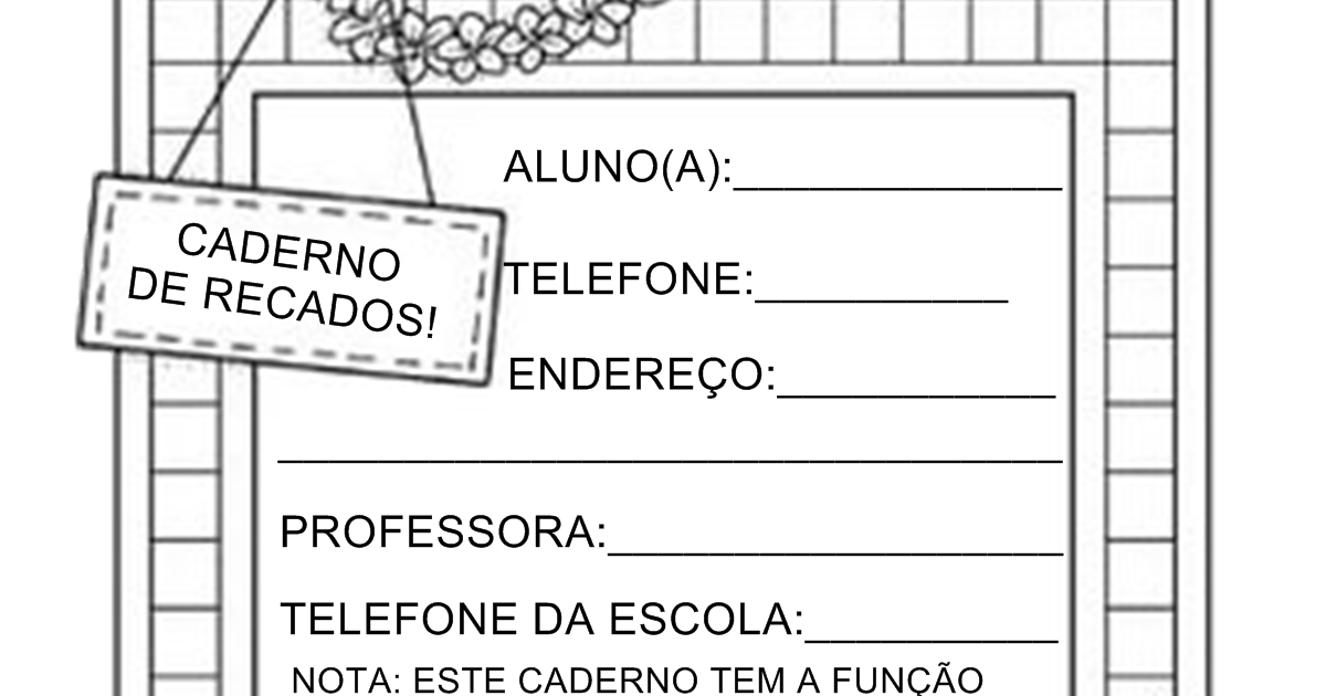 Pequenos Grandes Pensantes.: Capas para Cadernos de Recados - Educação ...