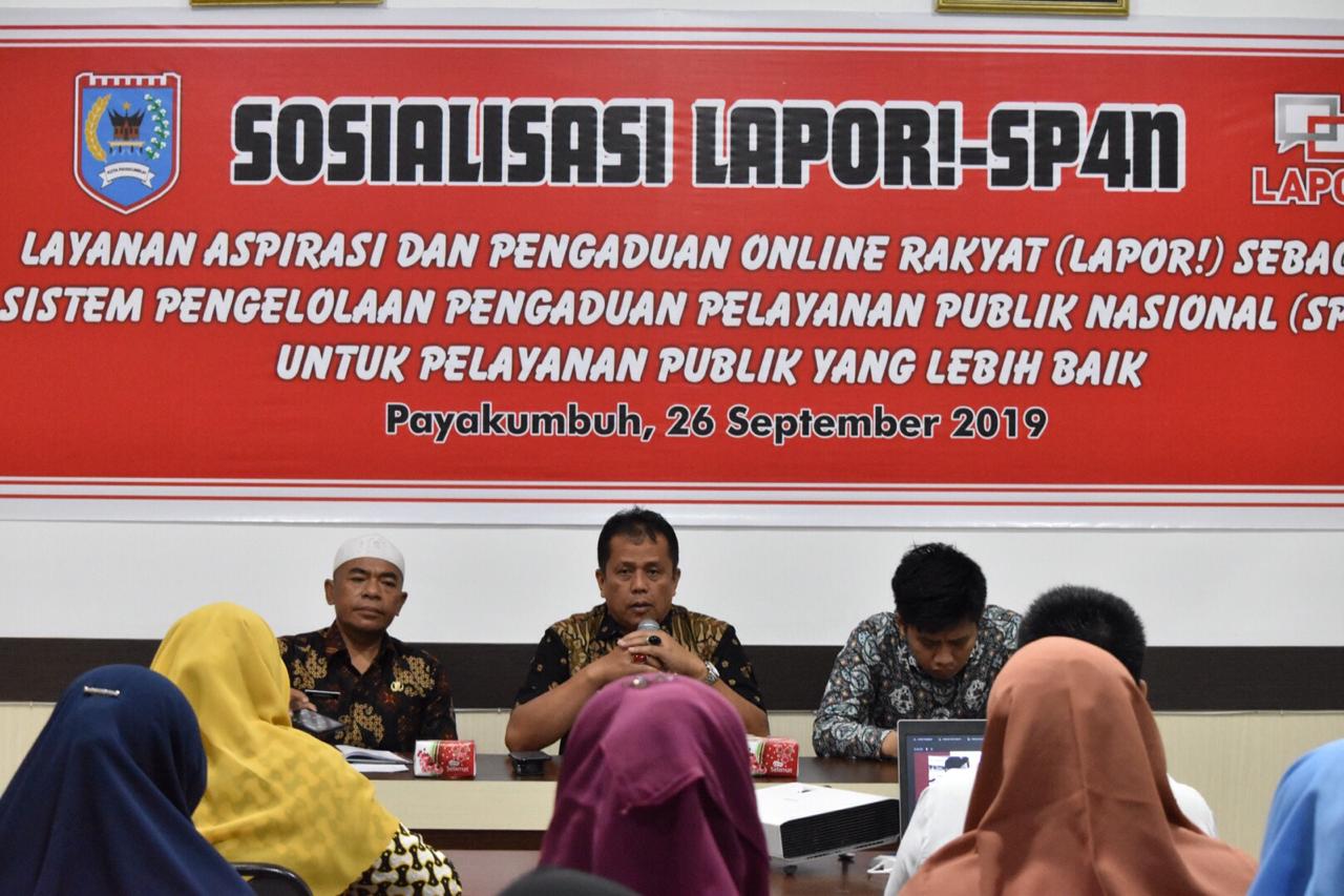 Lewat Aplikasi Lapor, Diskominfo Gelar Sosialisasi SP4N