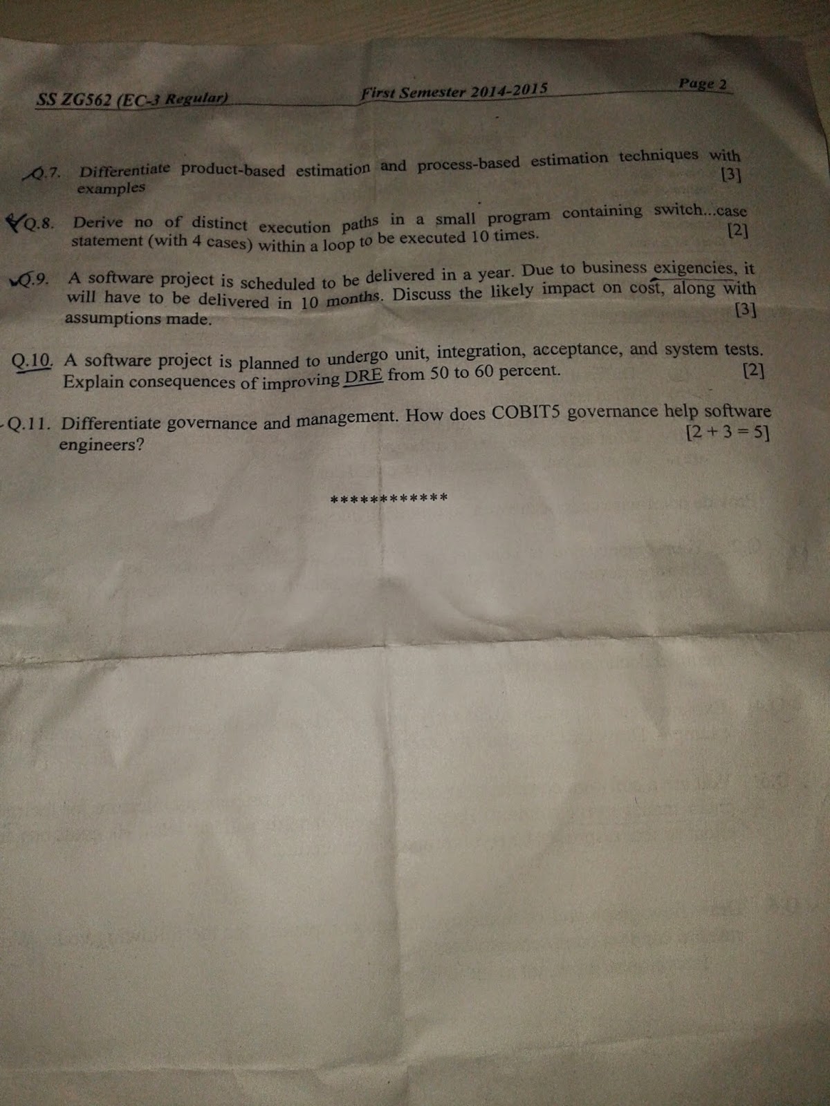 Bits Pilani Wilp: SEM-1 FINAL EXAM QUESTION PAPER Regular/Makeup