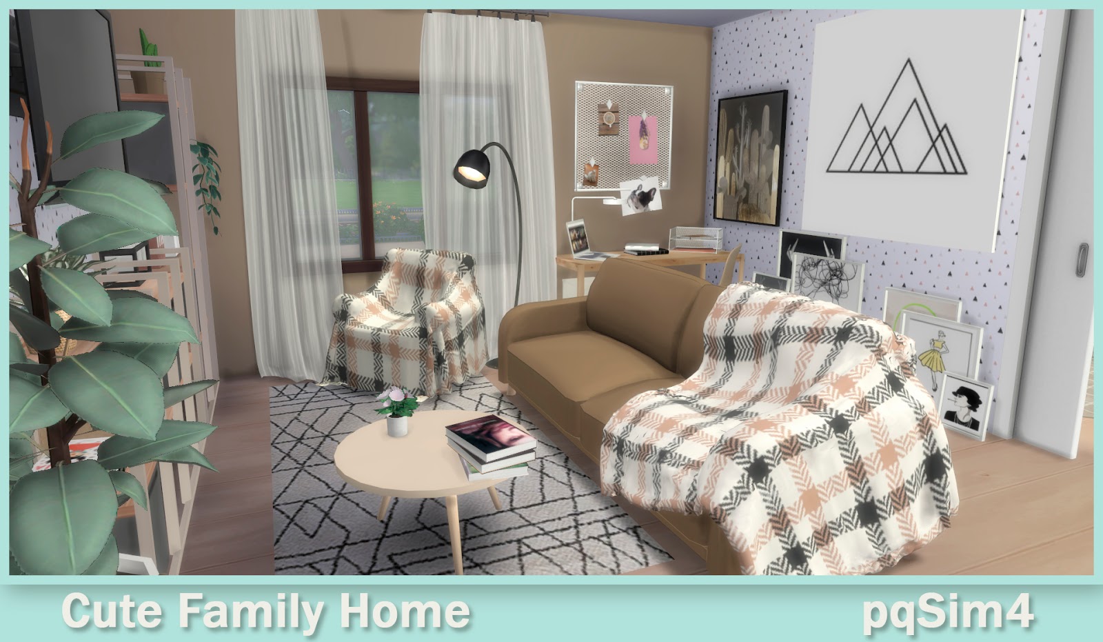 Cute Family Home. The Sims 4 Speed Build.