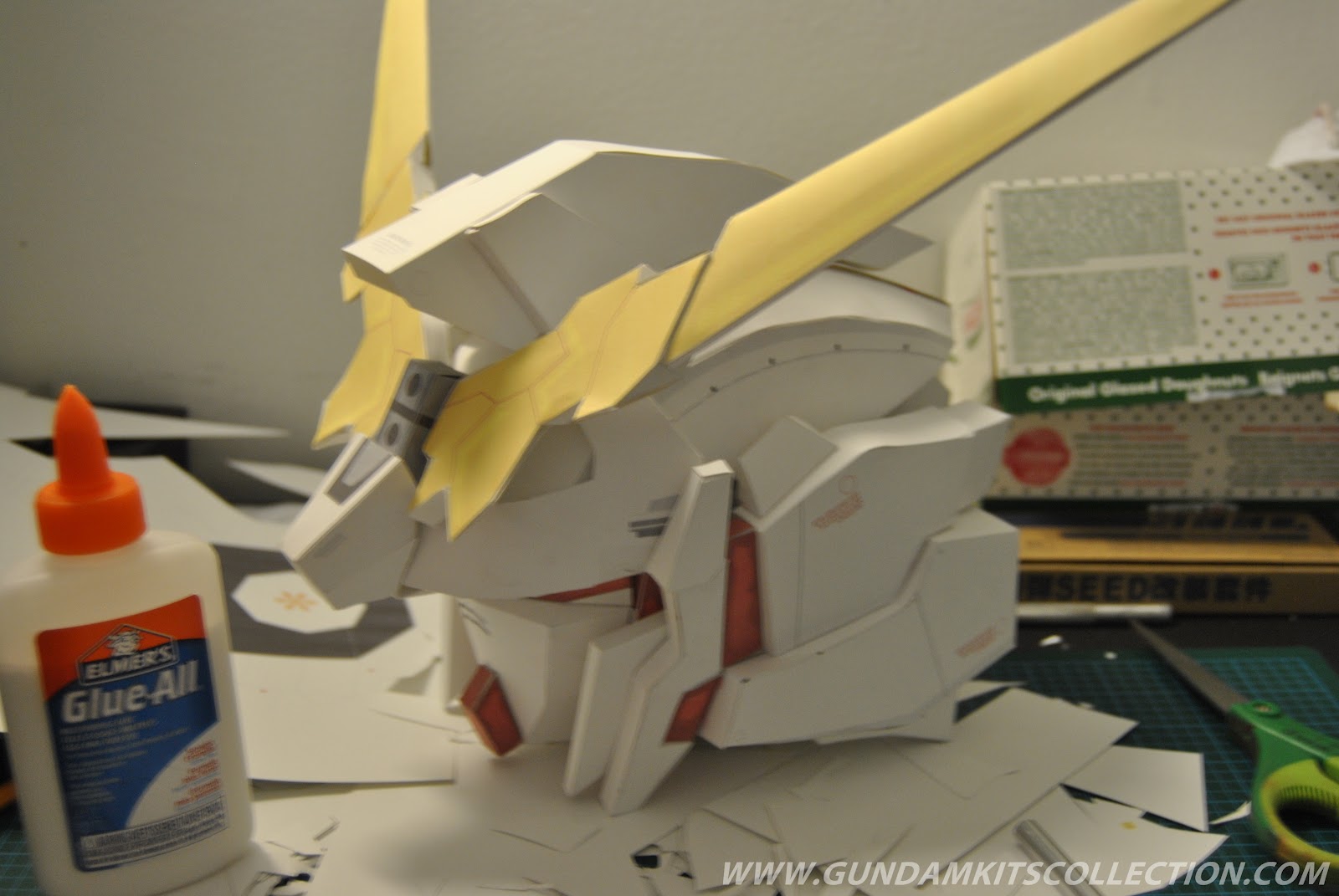 6 foot tall Unicorn Gundam Paper Replika Template WIP by Gundam Kits