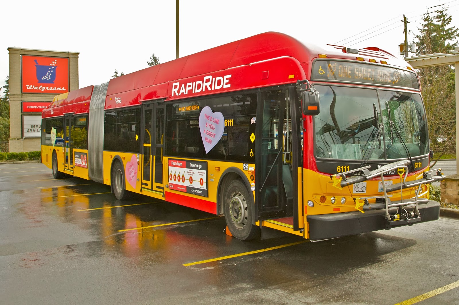 Shoreline Area News: Be Mine on the E Line - shiny new red and yellow ...