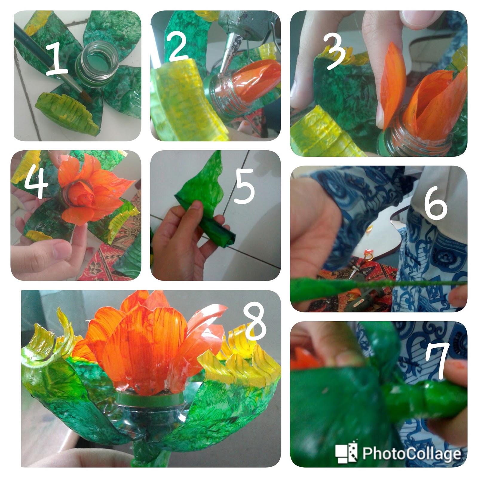 Rangkaian Bunga dari Botol Plastik Bekas | XI MIA 3 KELOMPOK 1