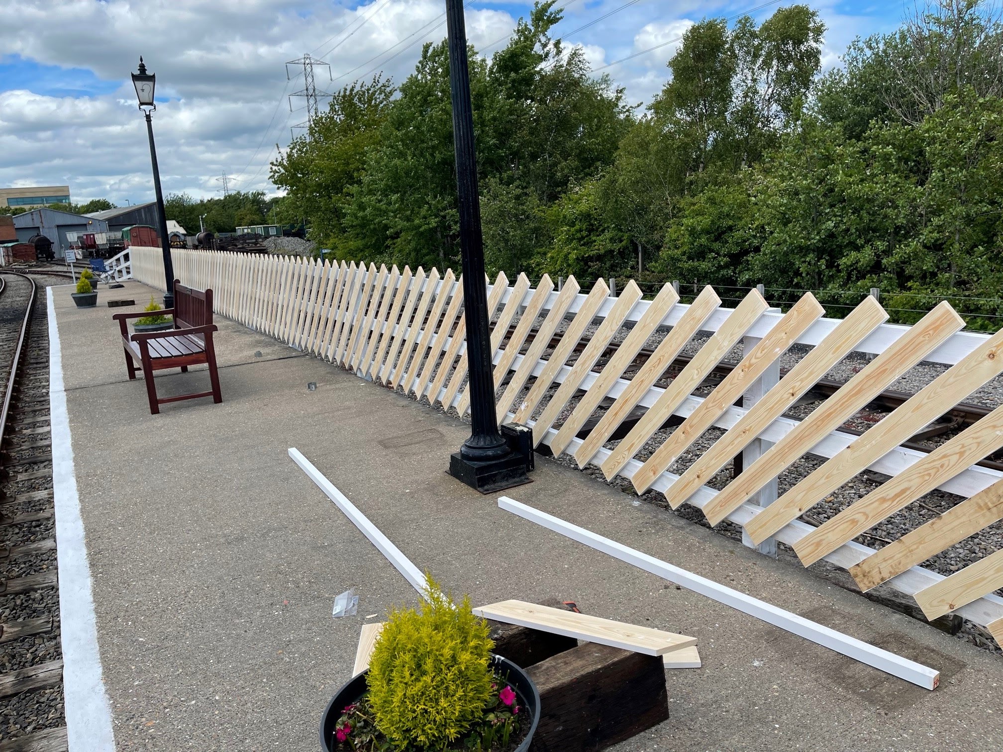 North Tyneside Steam Railway: Fencing work