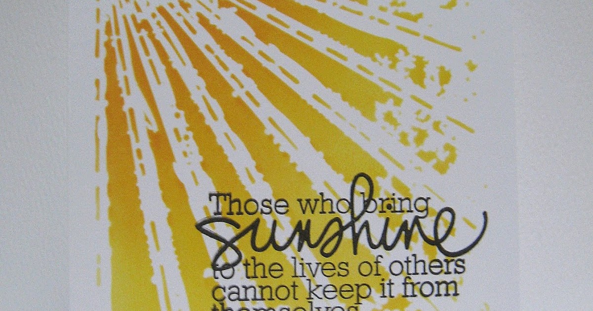 Sending Hugs: Hello Sunshine!