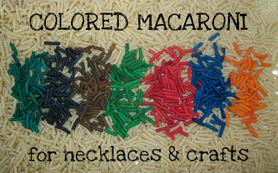 Give The Mom A Blog: Craft Time: Macaroni Necklaces
