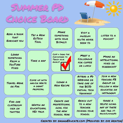 Summer PD Choice Board