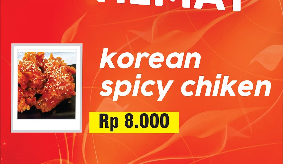 contoh banner spanduk korean chicken geprek chicken fried chicken