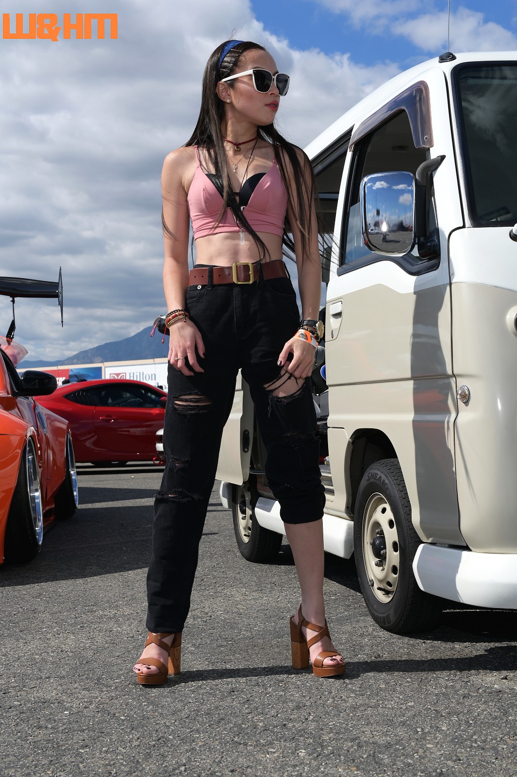 Arnee Mory, working with Racewars Model Lounge company at the 2020 ...