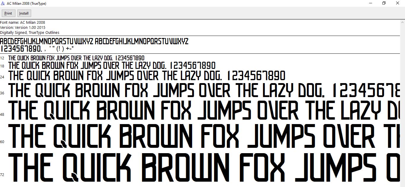 FONT AC MILAN 2008 ~ font football and design