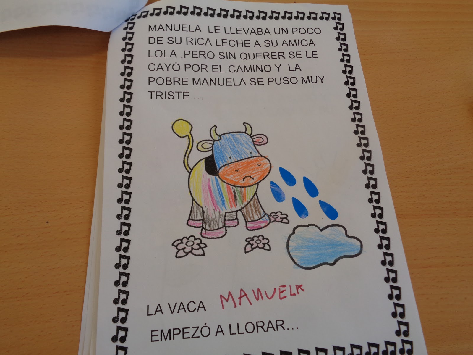 La clase de María José: LA VACA MANUELA
