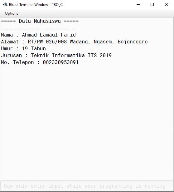 PBO TUGAS 02 - Program Membuat Biodata Sederhana Mahasiswa dengan ...