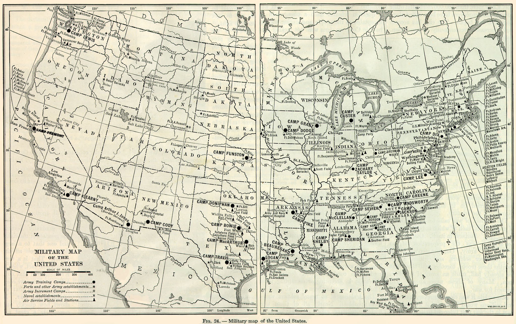 Roads to the Great War: Map Series #20: U.S. Homeland World War I ...