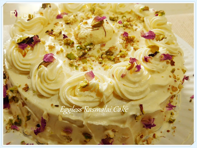Ruchi: Eggless Rasmalai Cake