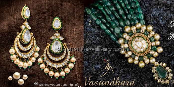 Kundan Locket with Chandbalis - Jewellery Designs