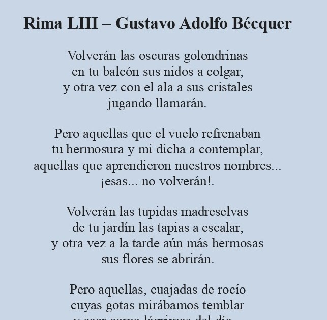 Biblioteca Central del Ejército: Escuchamos... "Rima LIII" de Gustavo ...