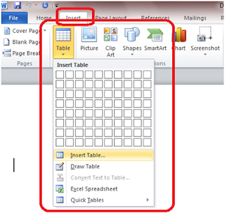 Cara Mudah dan Cepat Membuat Tabel pada Microsoft Word - Labschool Pintar