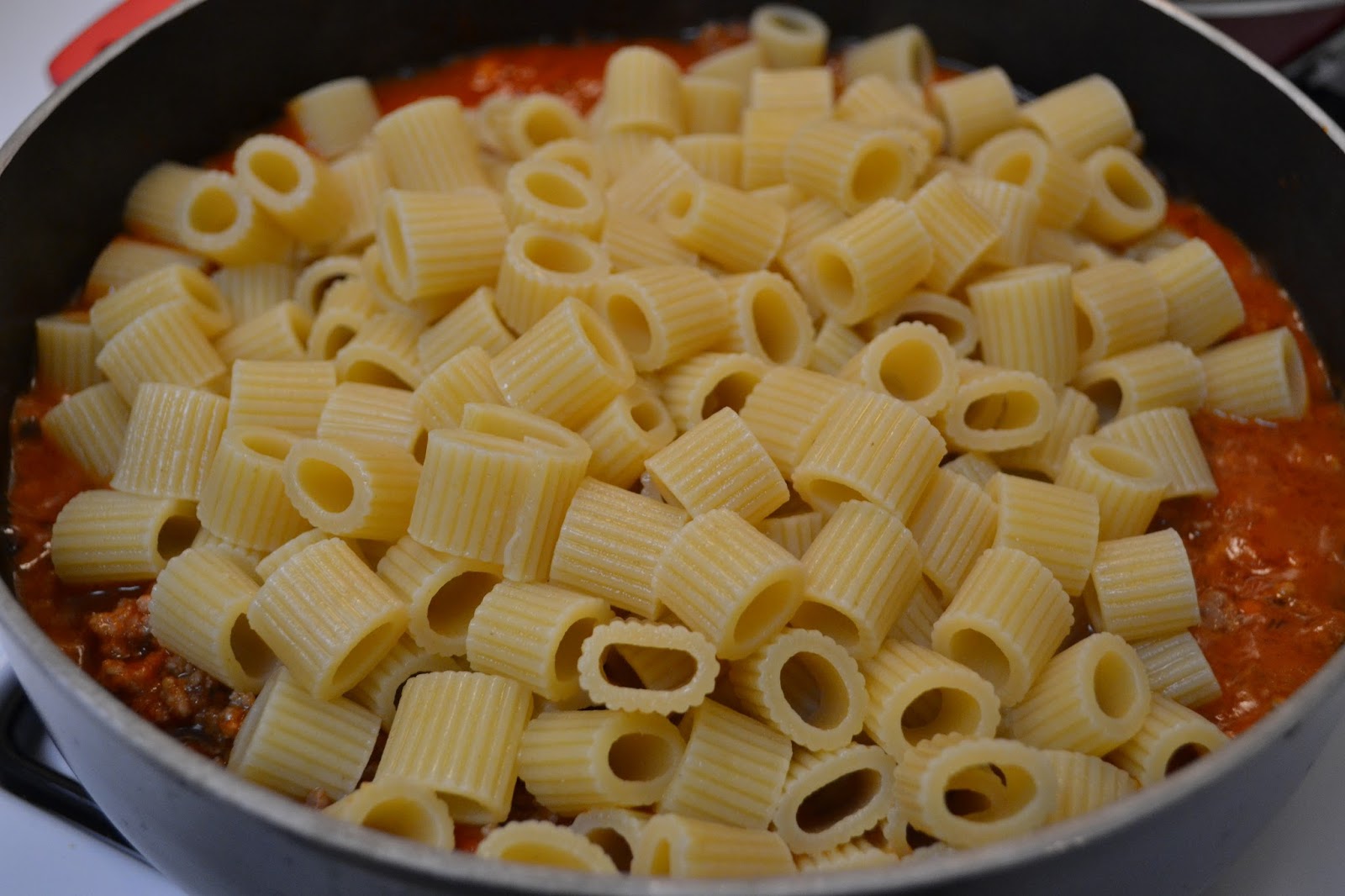 Cheesy, Meaty Mini Rigatoni (Or the Not So Bolognese Pasta) - Sara Levine