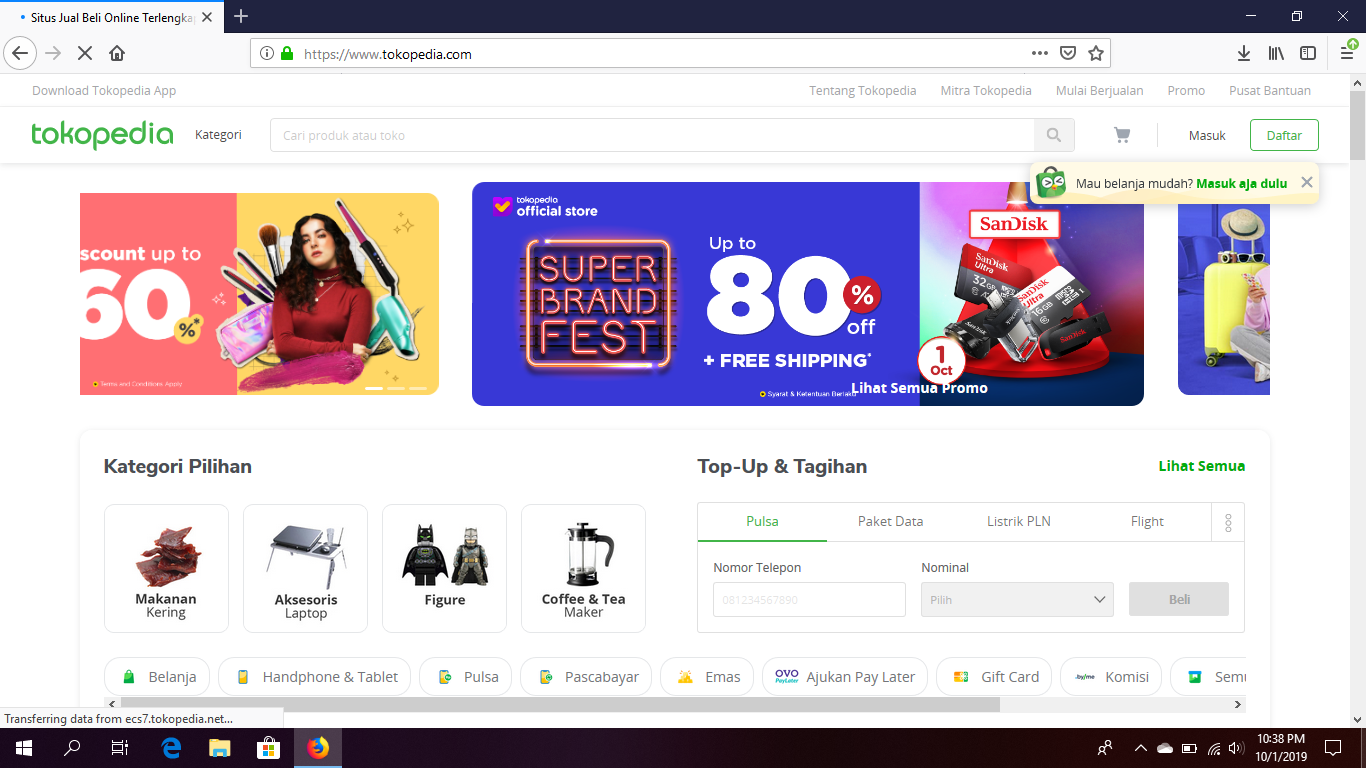 Cara Membuat Akun Tokopedia melalui PC
