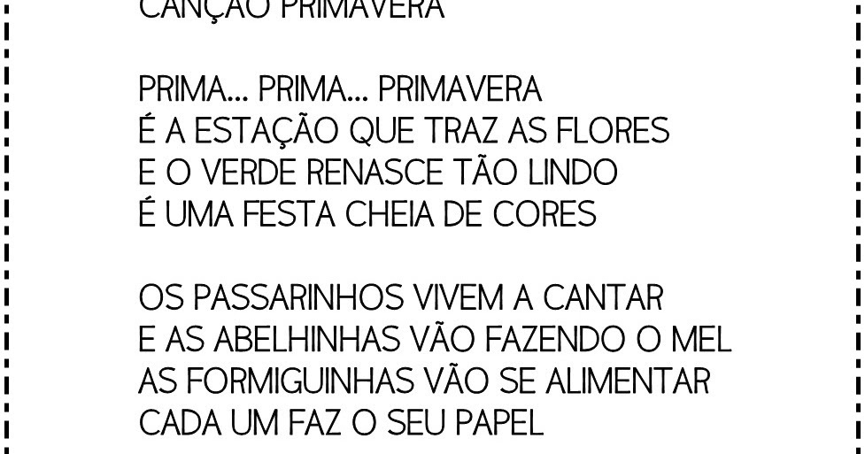 Meu Cantinho Preferido: Canção Primavera
