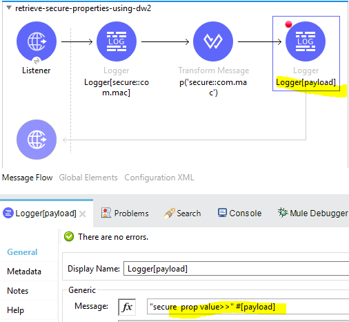 Securing configuration properties in mule - CloudServicesTutorial