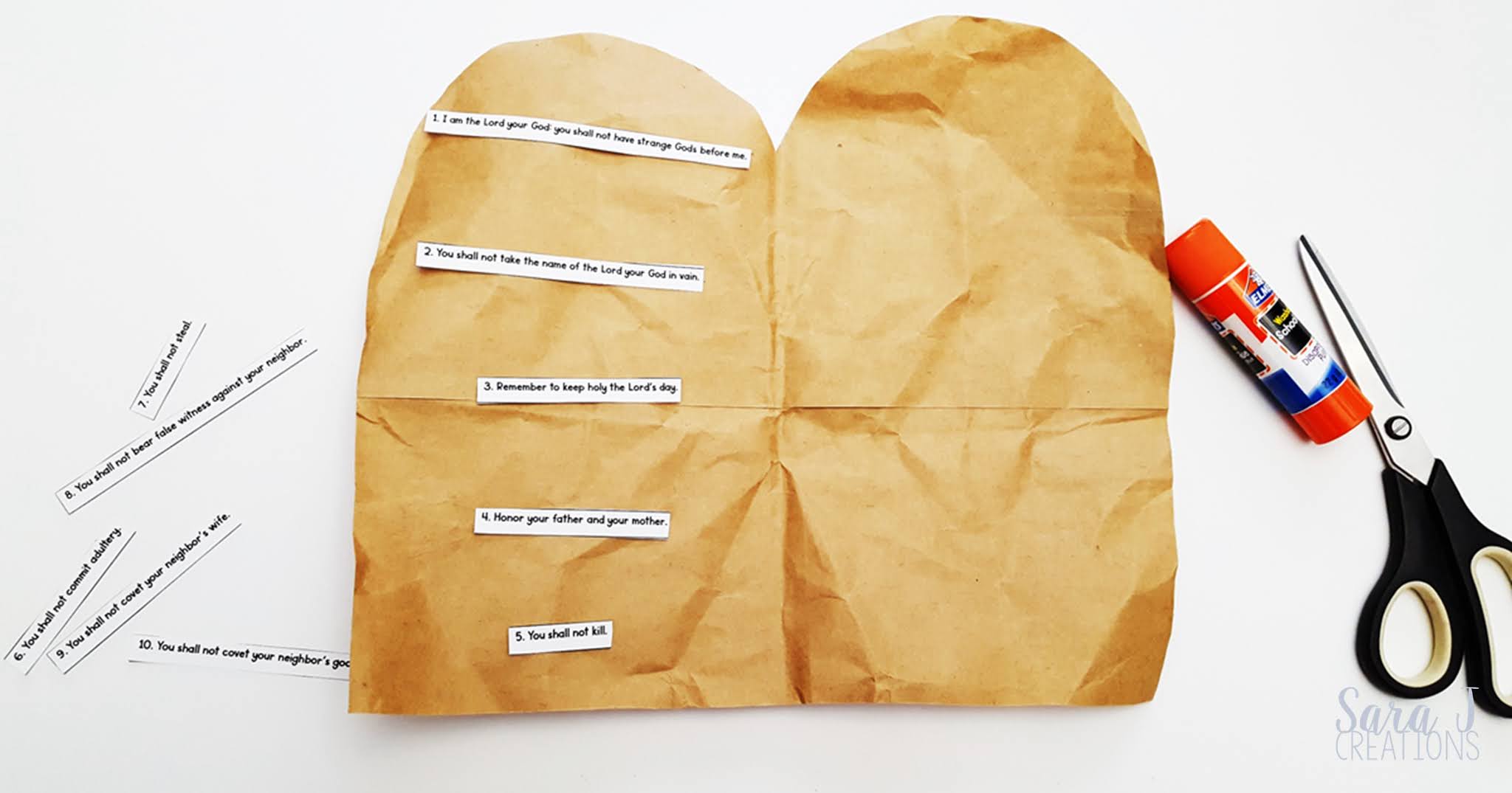 The Ten Commandments Craft | Sara J Creations