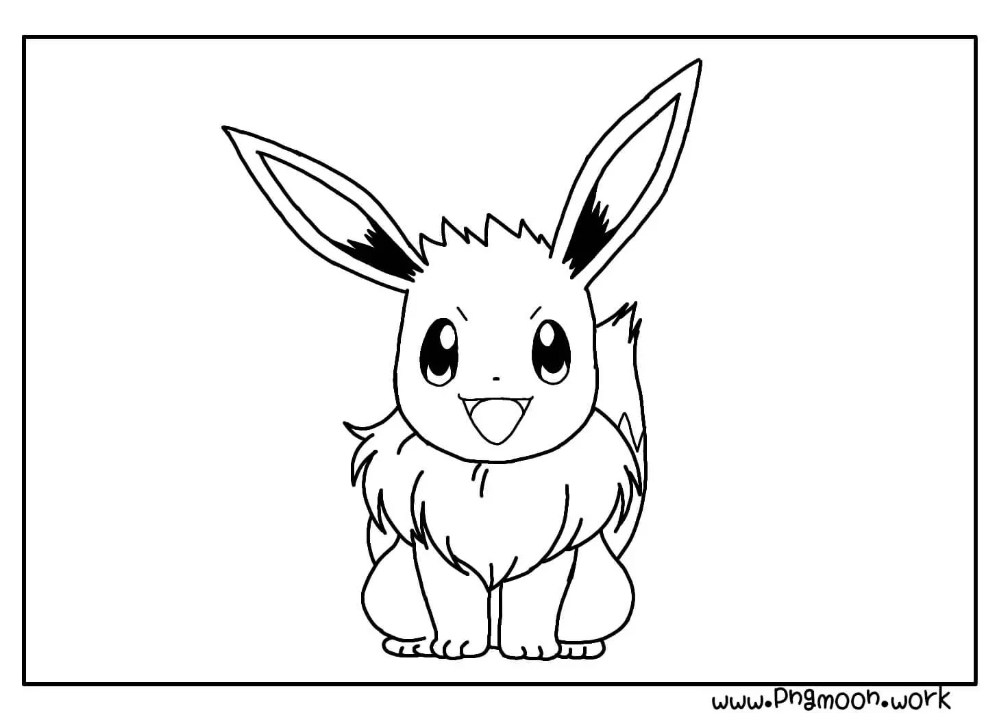 Eevee Pokemon Coloring Pages Pngmoon Png Images Coloring Pages The