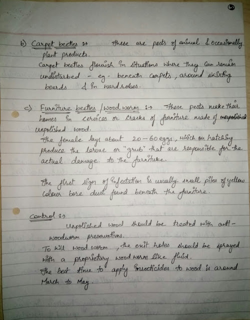 House Keeping notes: PEST CONTROL