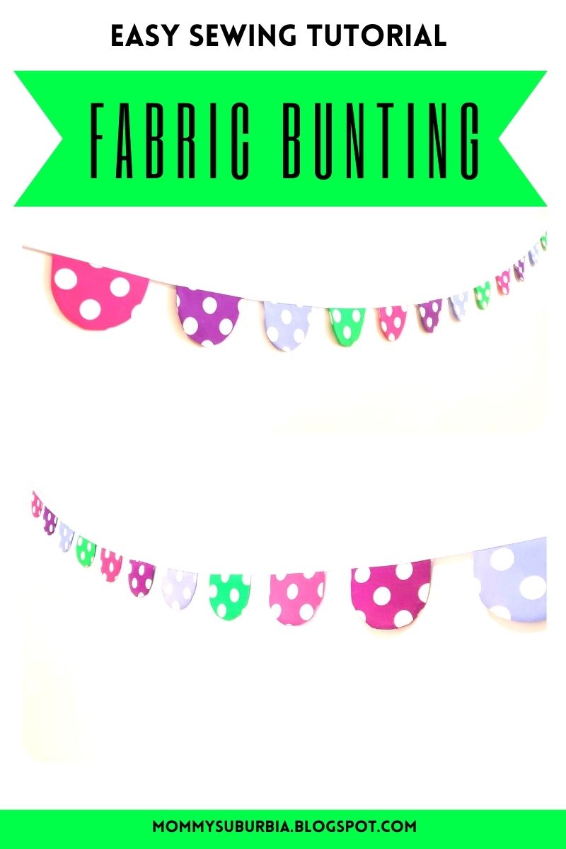 Mommy Suburbia: How To Make a Fabric Banner - Easy Sewing & No-Sew ...