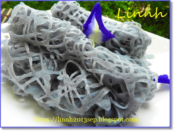 咖啡与面包的交响曲, Linnh: 蓝色蕾丝煎饼-Roti Jala Bunga Telang