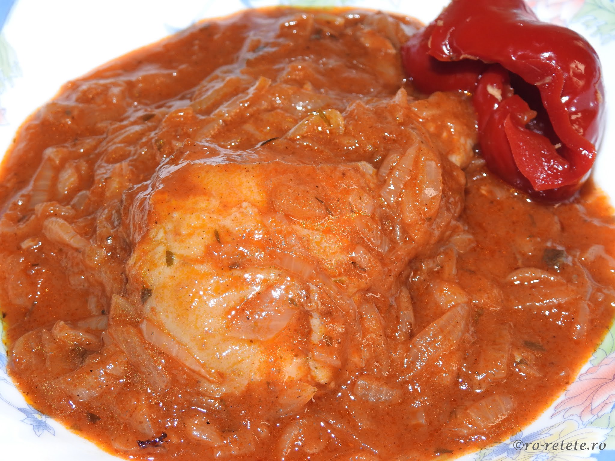 Tocanita de ceapa cu pui reteta | RO-Retete.ro