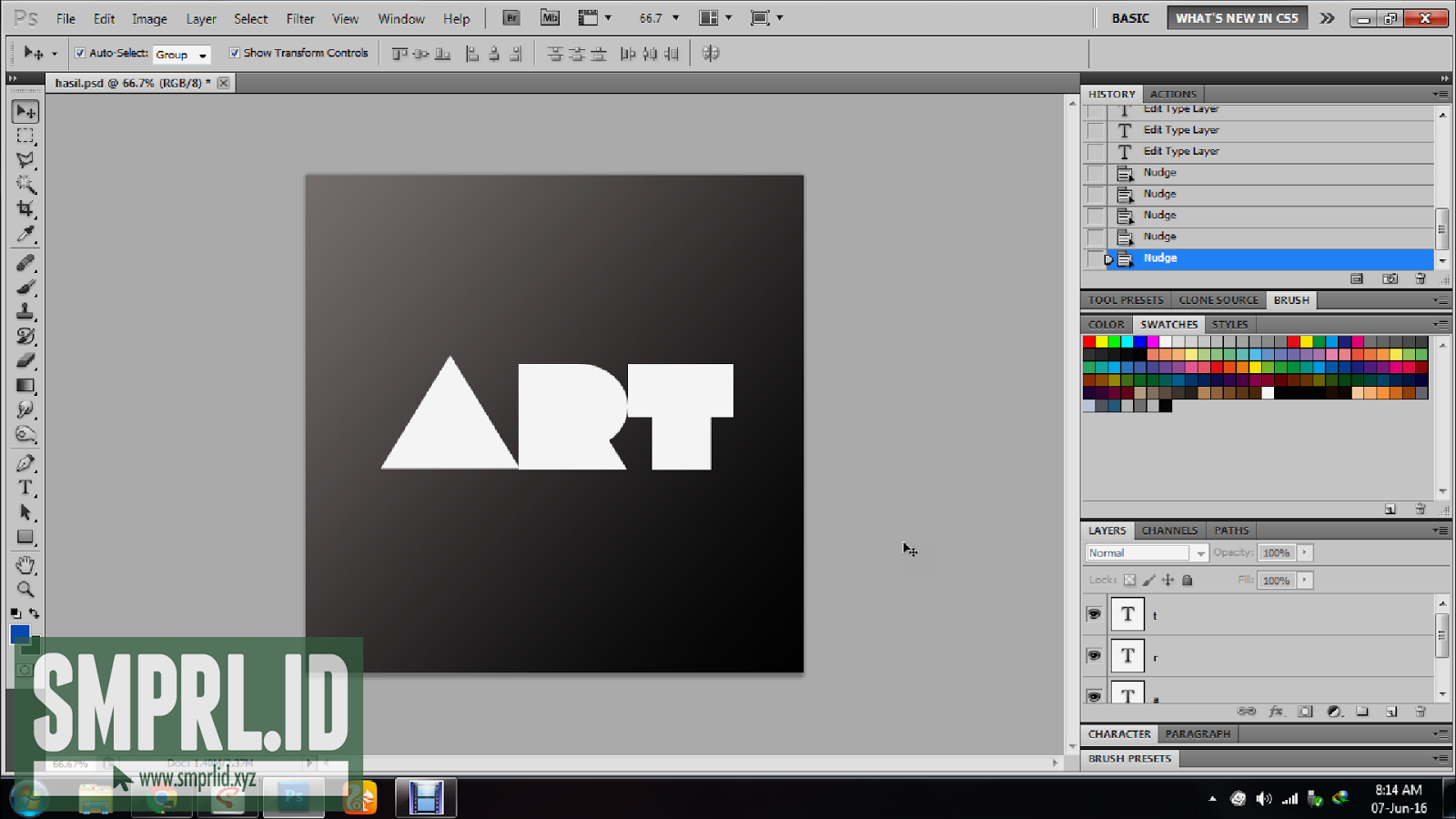 Tutorial Photoshop : Membuat Efek Kertas Sobek Pada Teks | SMPRL.ID